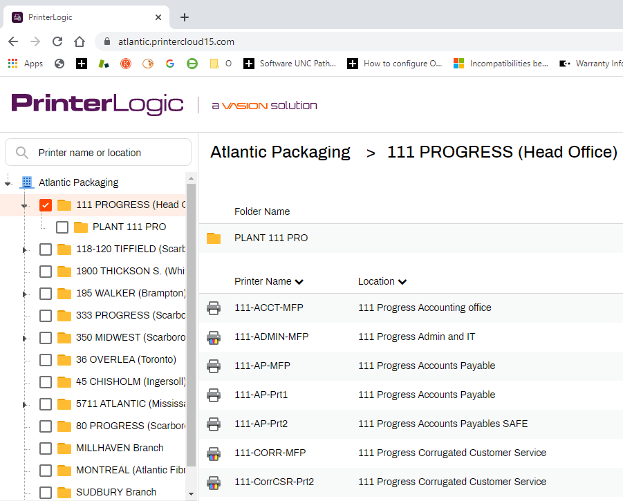 Adding a Printer Using PrinterLogic – Atlantic Packaging